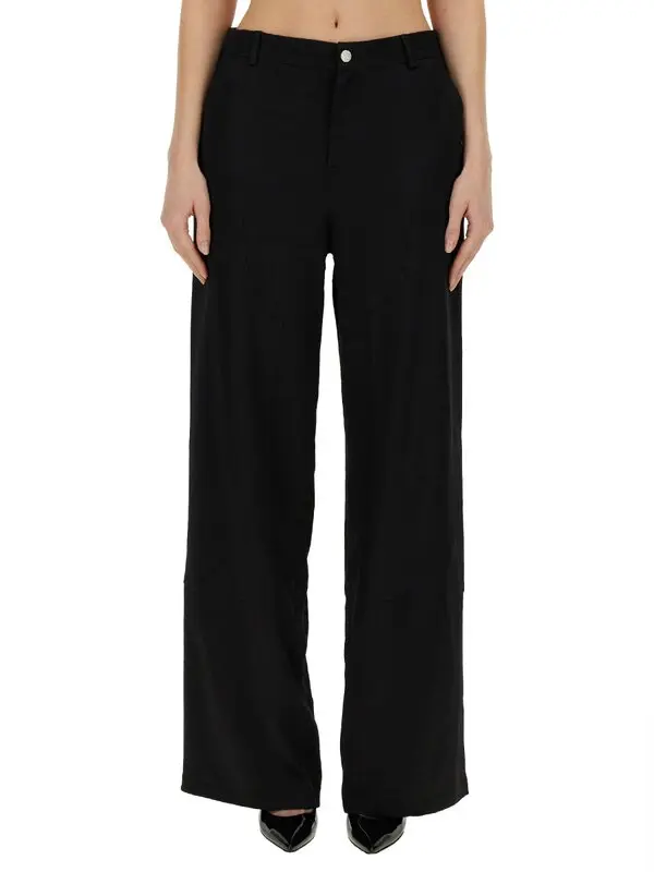Moschino Wide Leg Trousers - Black