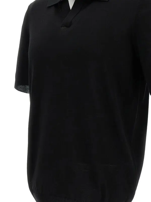 Tagliatore Classic Polo Collar Split Neck T-shirt