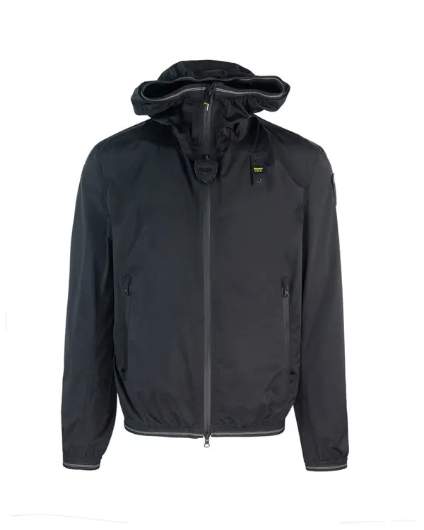 BLAUER. Hooded Zip Front Windbreaker Jacket
