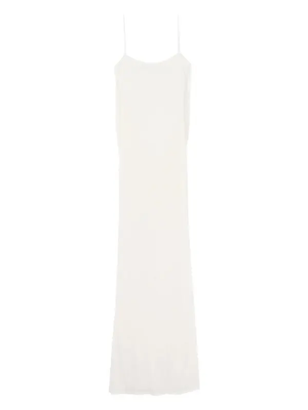 Jacquemus Plumetis Knit Dress - White