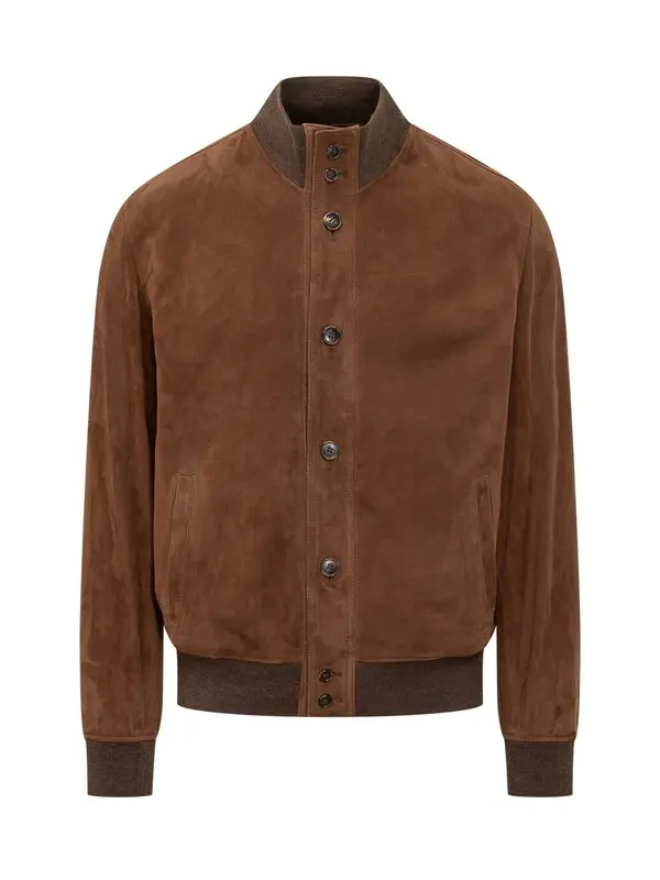 RENZO CENCI Bomber Jacket With Neck Feature