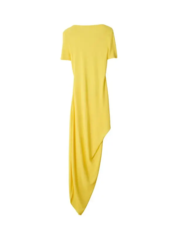 Jacquemus Asymmetrical Mini Dress With Cascading Skirt - Yellow