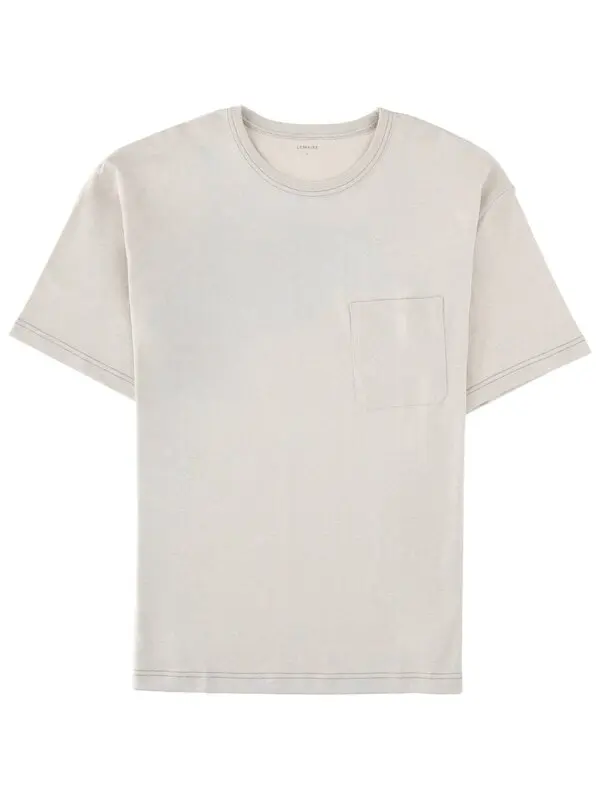 LEMAIRE Short Sleeve Crewneck Pocket T-shirt - Ivory