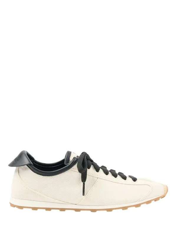 Jacquemus Tennis Suede Trimmed Sneakers - Beige