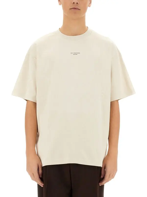 Drole De Monsieur Regular Fit Slogan T-shirt Size