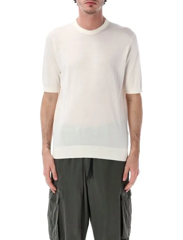 John Smedley Timeless Cotton T-shirt Kempton Regular Fit - Starch