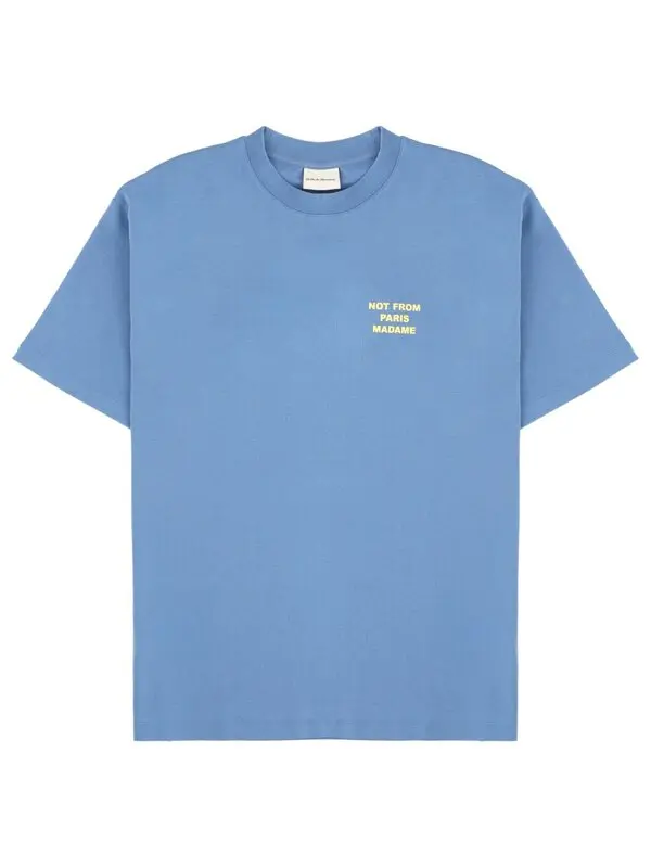 Drole De Monsieur Classic Fit Cotton T-shirt - Blue