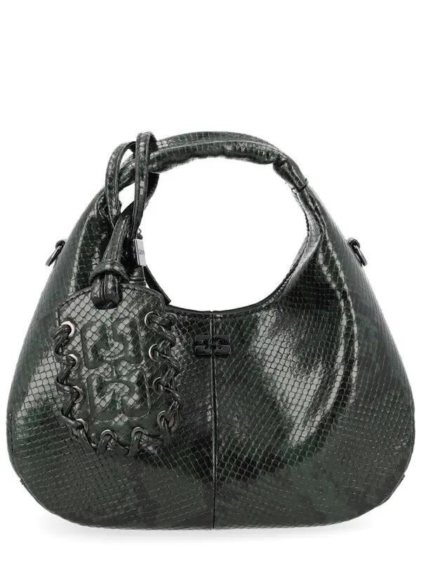 GANNI Mini Hobo Handbag - Green