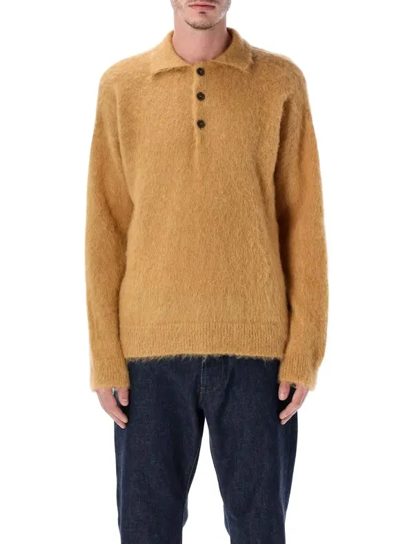 ROLD SKOV Basic Polo In Alpaca And Mohair Blend