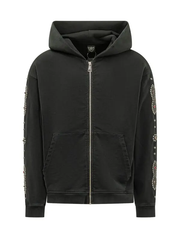 HTC LOS ANGELES Mini Moustache Zip Sweatshirt