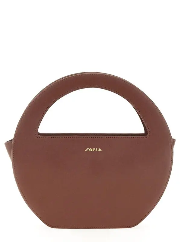 SOFIA Leather Mini Handbag - Brown