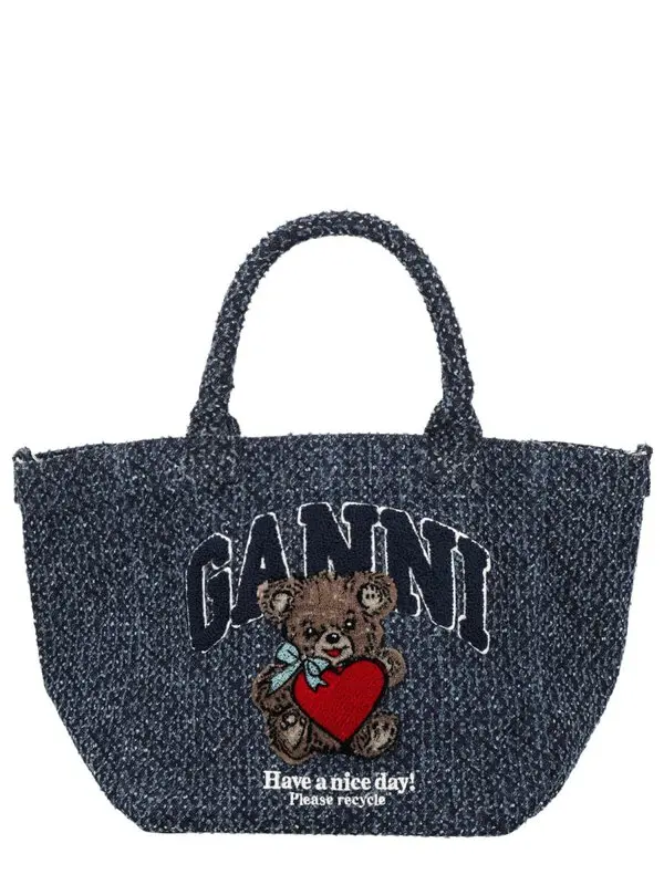 GANNI Organic Cotton Tote Handbag