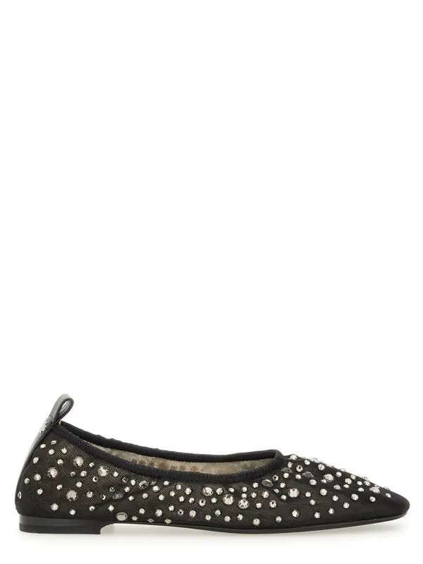 Tory Burch Crystal-embellished Ballet Flats - Black