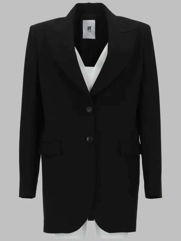 PT TORINO Single Breasted Jacket In Virgin Wool