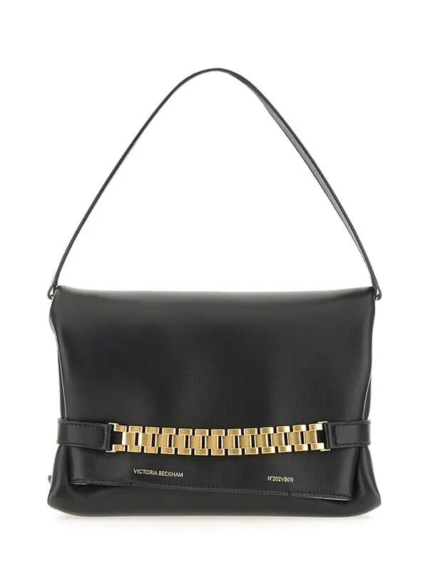 Victoria Beckham Mini Pouch With Chain Detail - Black