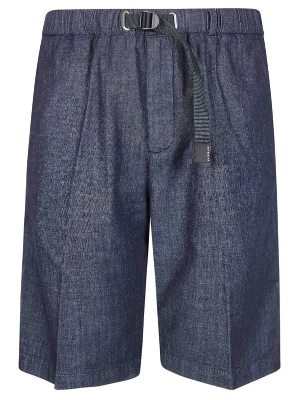 WHITE SAND Mini Bermuda Chambray Shorts