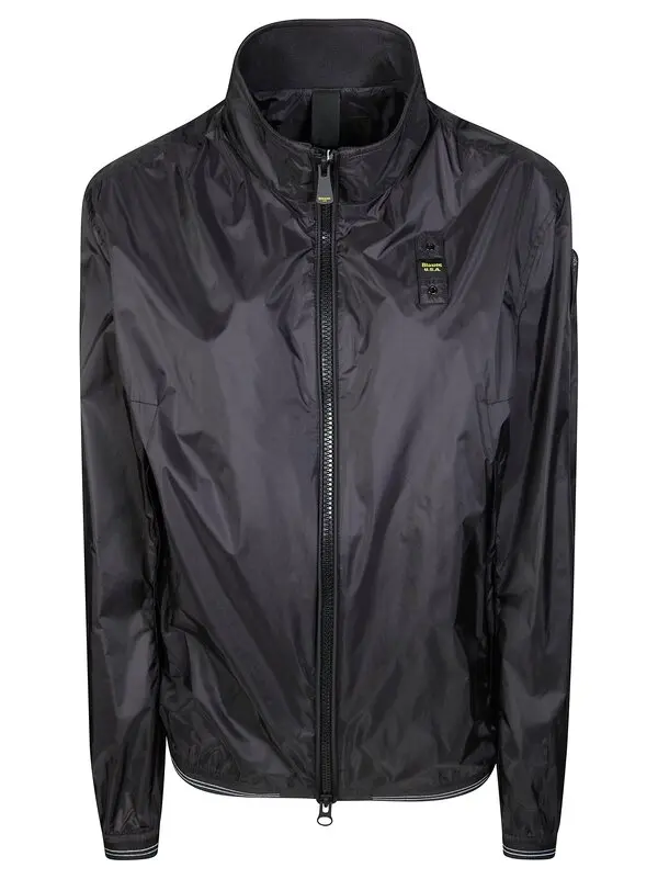 BLAUER. Bomber Jacket With Sleeve Pocket And Crown Detail - Nero