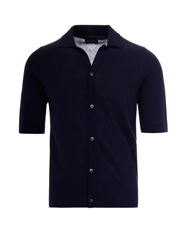 BALLANTYNE Classic Plain Shirt For - Navy