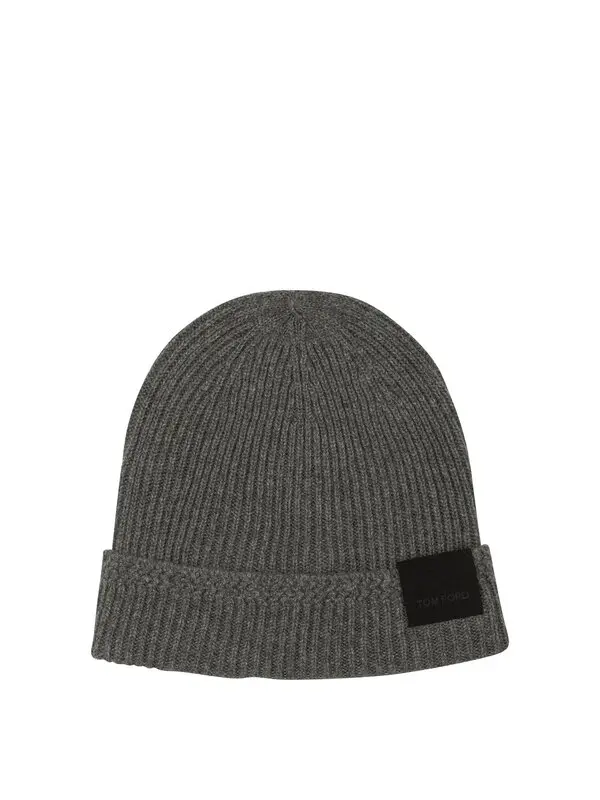 TOM FORD Logo-appliquéd Ribbed Cashmere Beanie