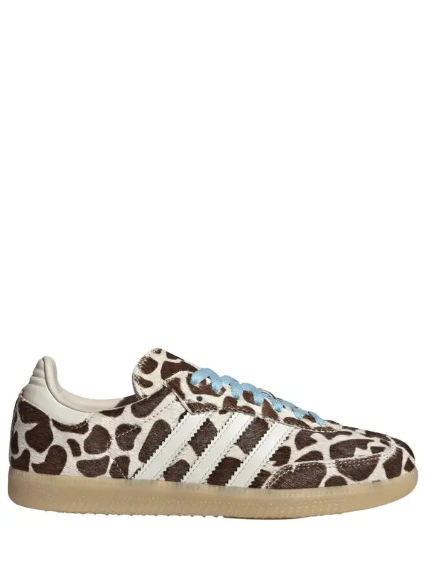 Adidas Samba Og Cowhide Pattern Leather Sneakers - White