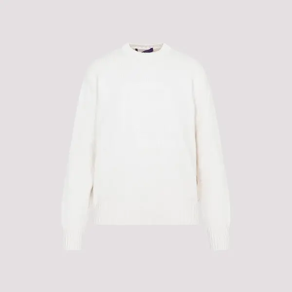 Ralph Lauren Logo Embellished Long Sleeve Jumper - White
