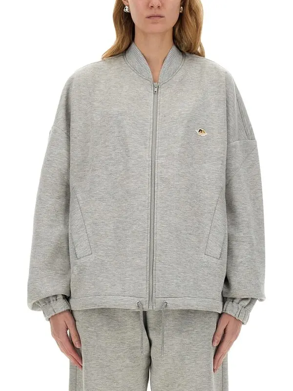 Fiorucci Neoprene "angel" Zip-up Sweatshirt