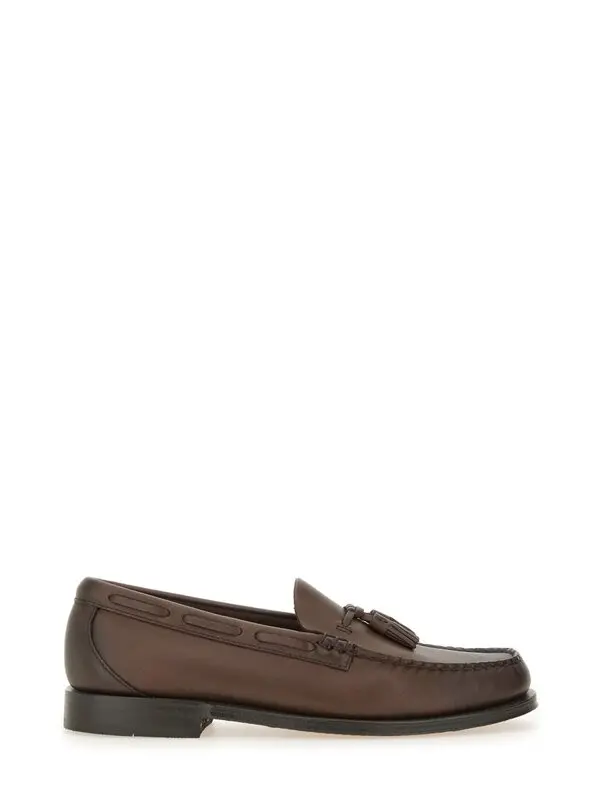 G.H. BASS & CO. Therkin Collection Leather Tassel Loafers - Brown