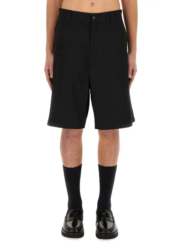 Moschino Regular Fit Bermuda Shorts With Logo
