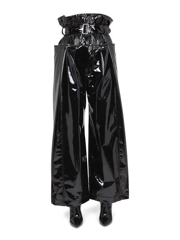 Philosophy Di Lorenzo Serafini Belted High-waisted Trousers - Black