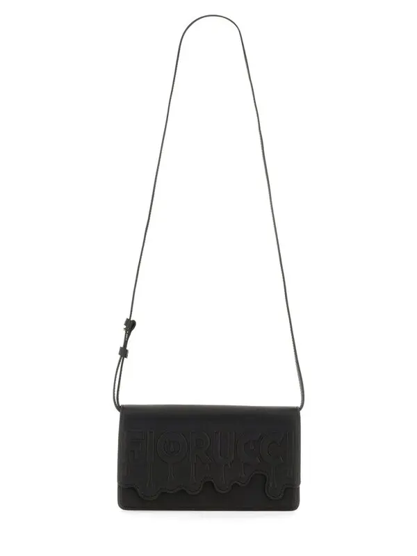 Fiorucci Melted" Shoulder Bag - Black