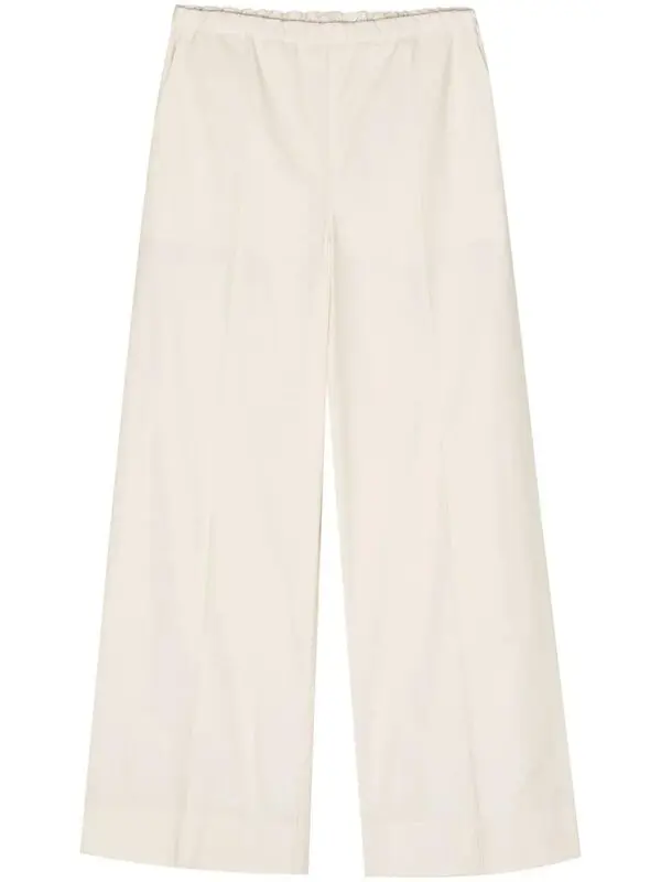 Moncler Regular Fit Poplin Trousers - White