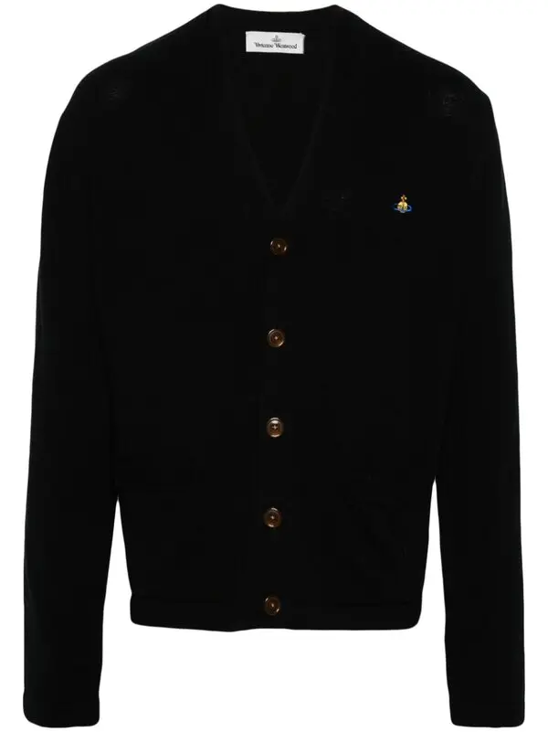 VIVIENNE WESTWOOD Cotton And Cashmere Cardigan - Black