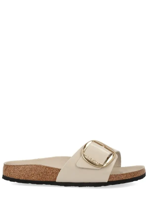 BIRKENSTOCK Buckled Slides - Powder