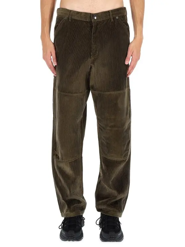 Moncler Ribbed Cotton Trousers - Green