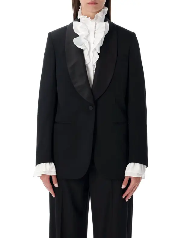 Ralph Lauren Sutton Grain De Poudre Tuxedo Jacket - Black