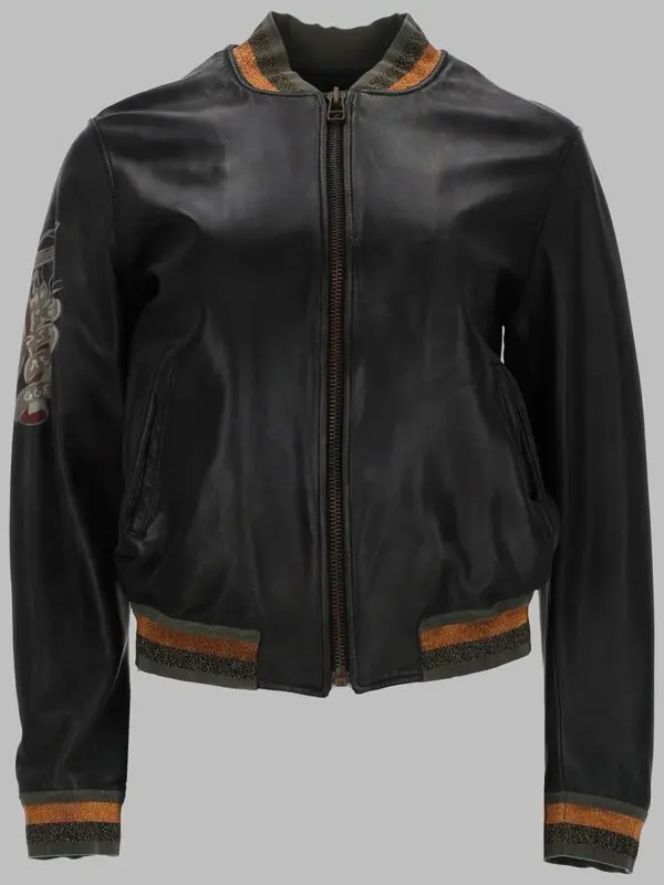 Mr & Mrs Italy Leather Bomber Jacket