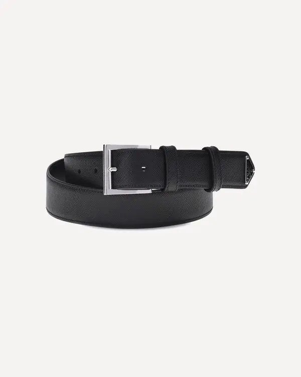 Prada Elegant Leather Belt - Nero
