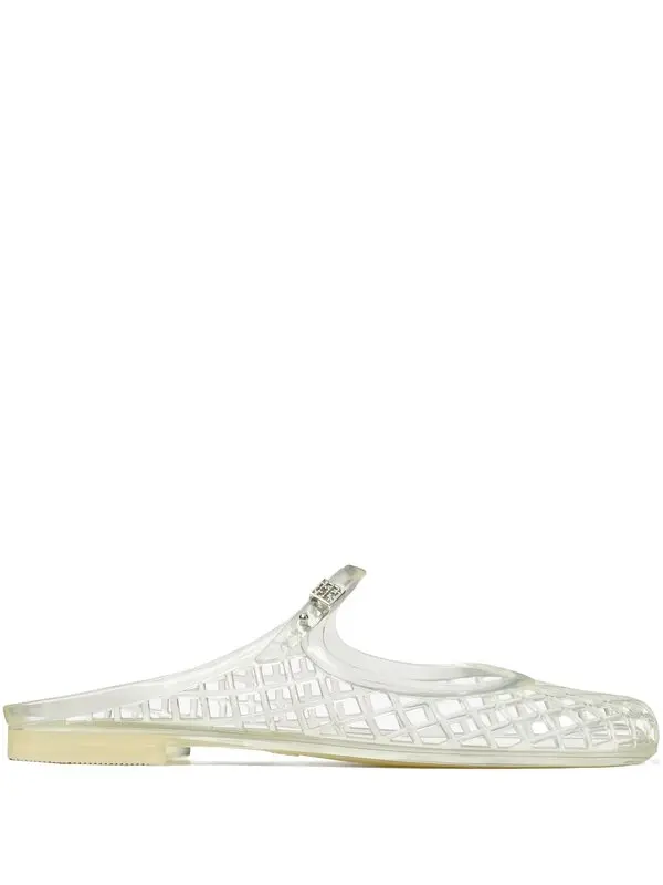 Tory Burch Flat Buckled Sandals - Bianco