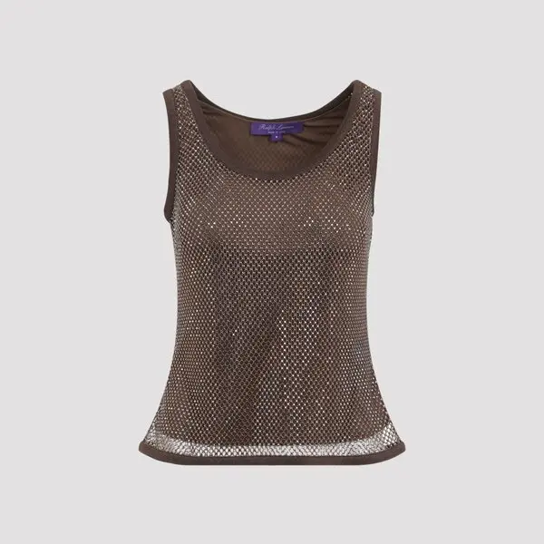 Ralph Lauren Scoop Neck Tank Top - Brown