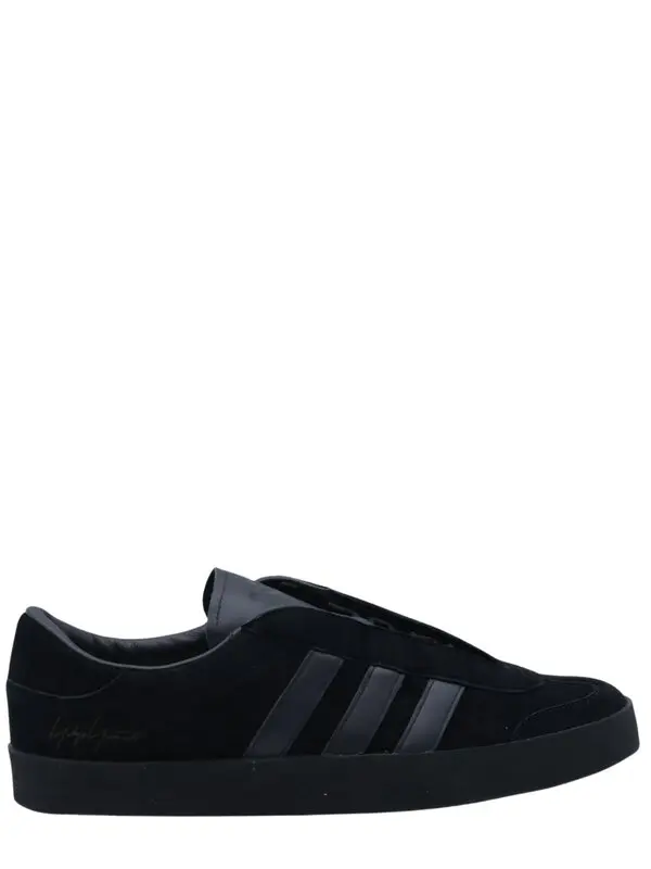 Y3 Leather Lace-up Sneakers - Black