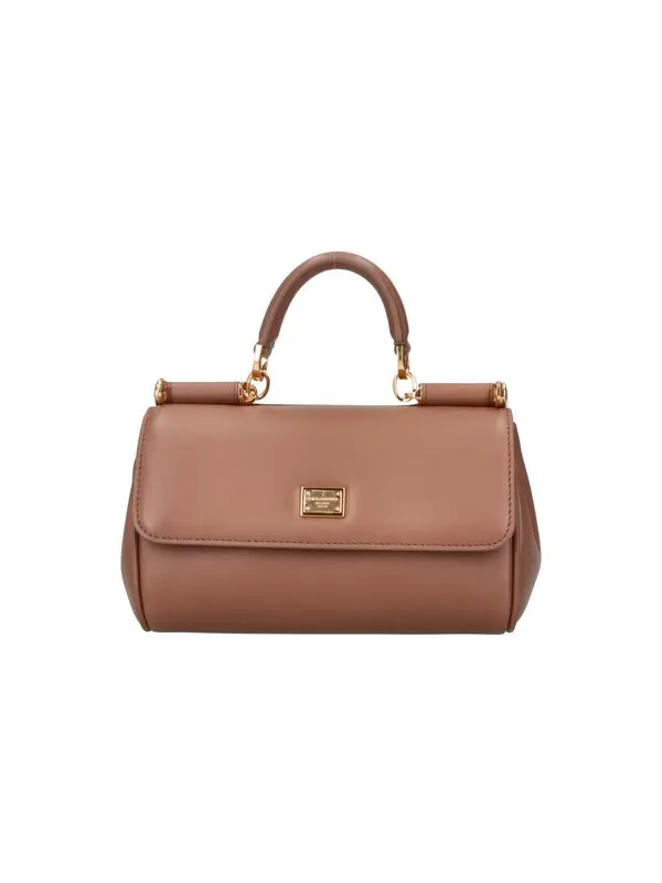 Dolce & Gabbana Leather Satchel Bag - Brown