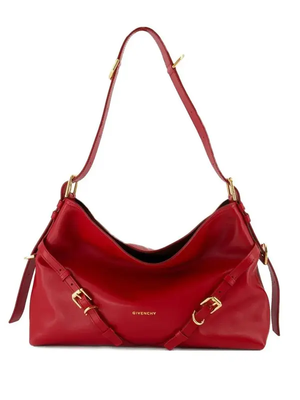 Givenchy Medium Voyou Bag In Shiny Leather - Red