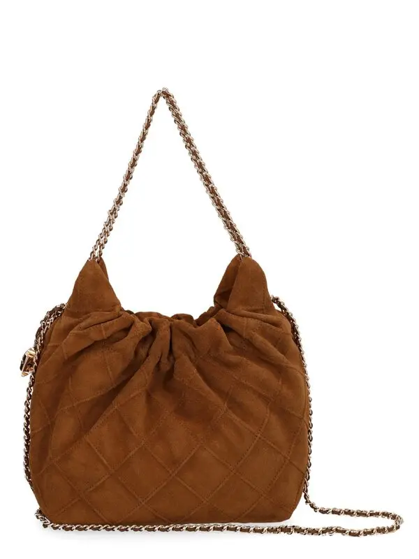 Tory Burch Mini Fleming Soft Suede Hobo Bag