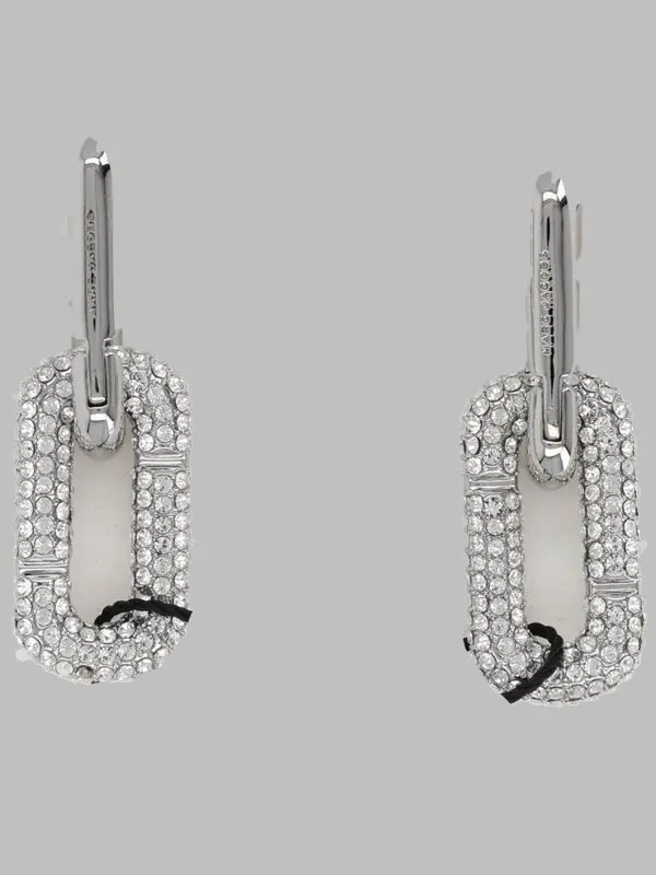Marc Jacobs Crystal-studded Drop Earrings - Silver