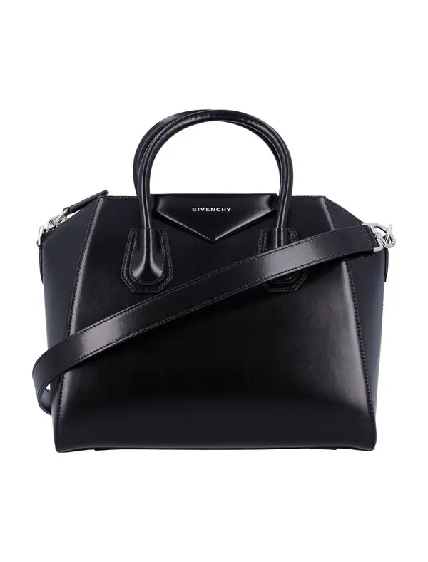 Givenchy Small Antigona Bag In Box Leather - Black