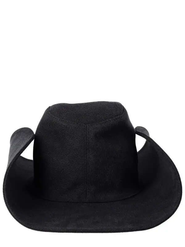 Ruslan Baginskiy Cotton Wide-brim Western Hat - Black