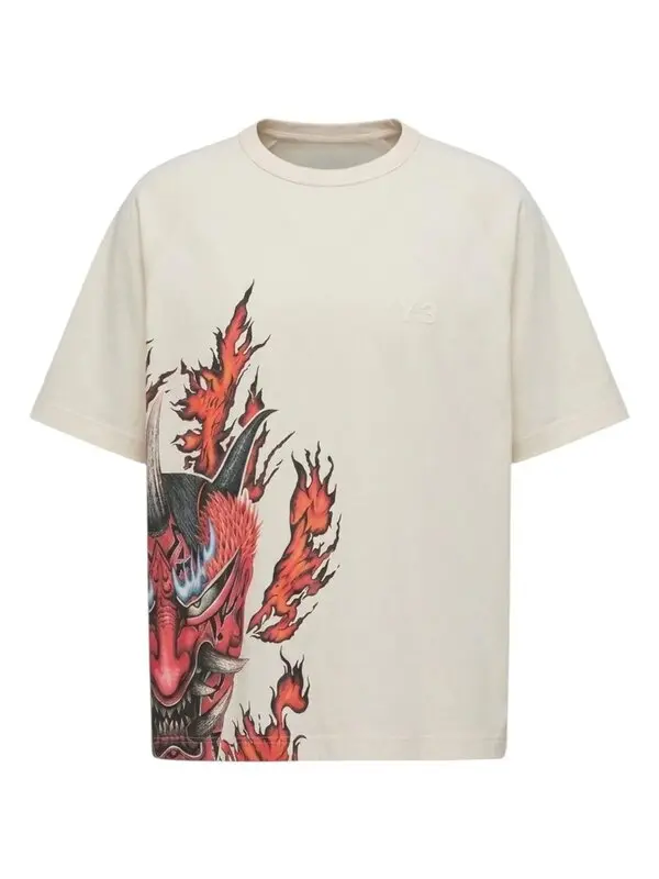 Y3 Graphic Short Sleeve Tee - Cwhite