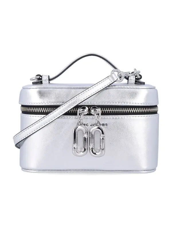 Marc Jacobs Mini Structured Handbag With Zip-around Closure - Argento