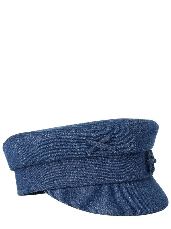 Ruslan Baginskiy Cotton Canvas Bucket Hat With Logo Detail - Blue