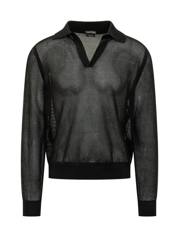 TOM FORD Long Sleeve Polo Without Buttons